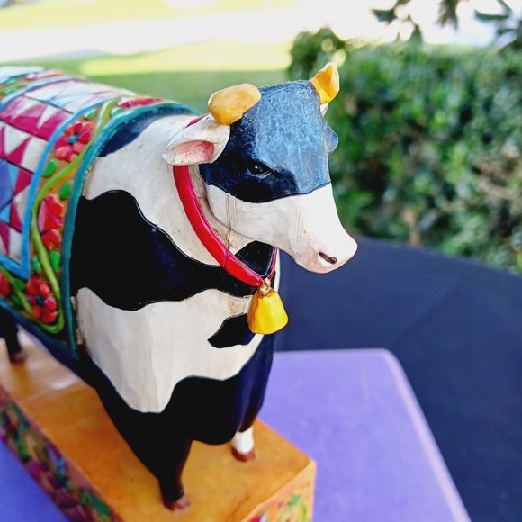 Jim Shore | Art | Heartwood Creek Jim Shore Patchwork Cow Figure 203 6 ...